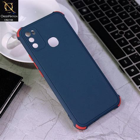 Infinix Hot 9 Play Cover Deep Blue Soft New Stylish Matte Look Cas
