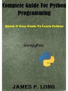 Complete Guide For Python Programming Programmer Books Complete Guide For Python Programming