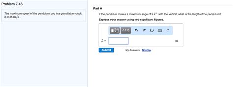 solved the maximum speed of the pendulum bob in a