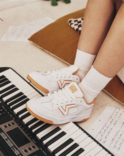Shop Vans Upland In White And Orange
