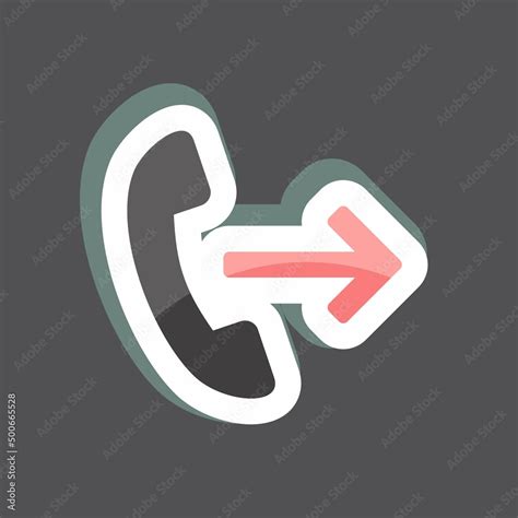 Sticker Call Forwarding Suitable For Mobile Apps Symbol Simple Design