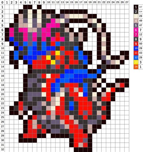 【ポケモン】コライドンの作り方【アイロンビーズ簡単図案】 図案 ポケモン パーラービーズ ポケモン