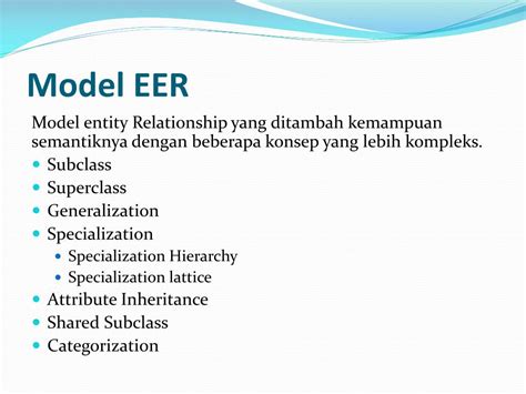Ppt Model Eer Enhanced Entity Relationship Powerpoint Presentation
