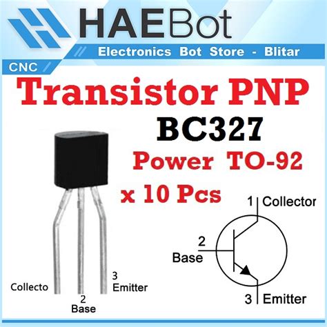 Jual Haebot Amplifier Transistor Bc337 Bc327 Npn Pnp To 92 10 Pcs 3