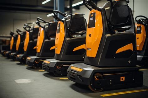 Autonomous Forklifts In A Warehouse Premium Ai Generated Image