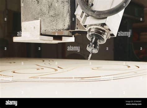 CNC Router Machine Creates A Layout Of The Shelf Complex Stock Photo Alamy