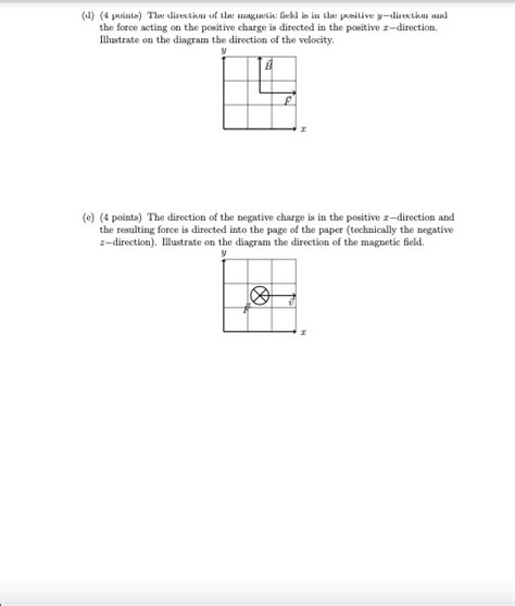 Solved (d) (4 ﻿puints) ﻿The direction of the magnetic field | Chegg.com
