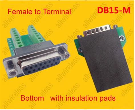 DB15 Female 15 Pin Port Signals Breakout Board DB15 Female 15 Pin Port Terminal Adapter Plate