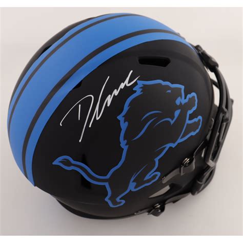 Dandre Swift Signed Lions Full Size Eclipse Alternate Speed Helmet