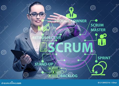 Businesswoman In SCRUM Agile Method Concept Stock Photo Image Of Business Strategy 213892216