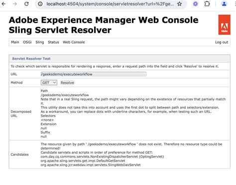 Re Cannot Access The Servlet Adobe Experience League Community 670288