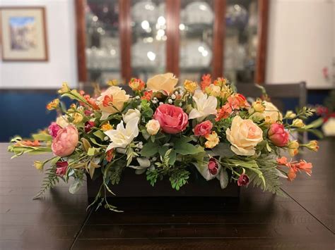 Best Seller Large Elegant Long Low Centerpiece Farmhouse Floral Table