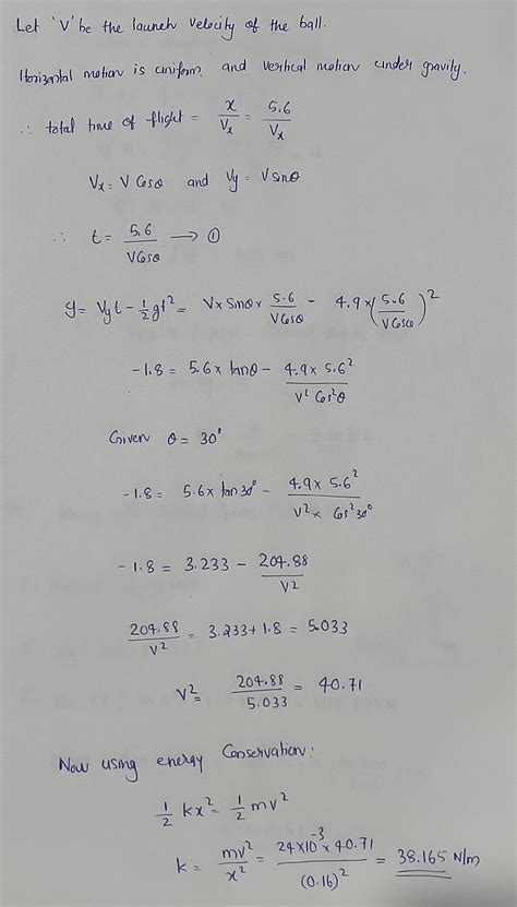 [solved] In A Physics Lab Experiment A Compressed Spring Launches A 24 G Course Hero