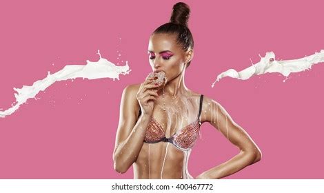 Sexy Model Donut Stock Photo Shutterstock