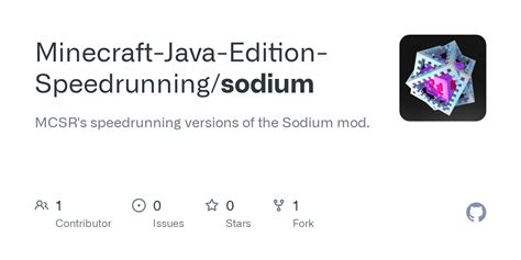 GitHub Minecraft Java Edition Speedrunning Sodium MCSR S Speedrunning Versions Of The Sodium Mod