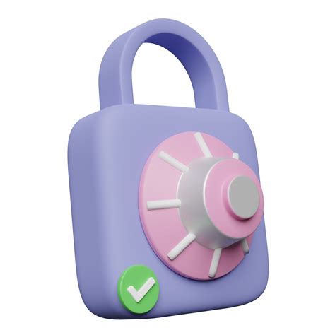 3d Padlock Key Icon With Password Insecure Isolated Security Data
