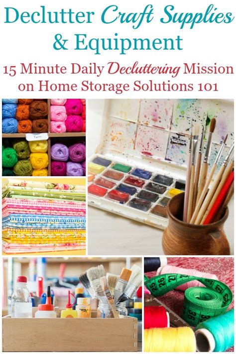 How To Declutter Craft Supplies And Equipment