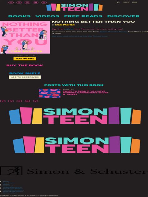 Nothing Better Than You Simon Teen Pdf