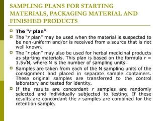 Who Guideline For Sampling Of Pharmaceutical And Realated Ppt