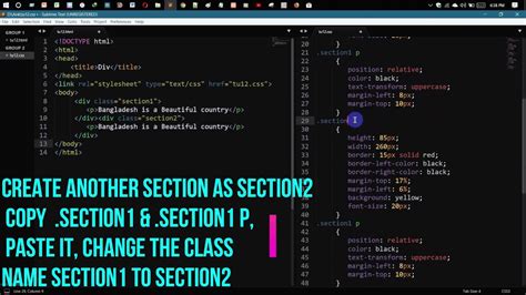 Div Controlling With Classes In Html And Design With Css Tutorial 2019 Youtube