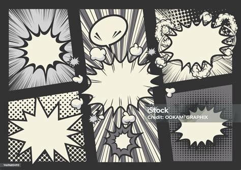 레트로 팝 아트 만화책 잡지 연설 거품 풍선 상자 메시지 슈퍼 히어로 판매 배너 빈 연설 거품 세트 벡터 일러스트 하프 톤 책