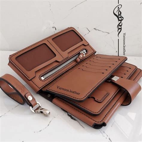 خرید و قیمت کیف پول 4 لت کیف مدارک کیف چرم طبیعی دست دوز از غرفه چرم