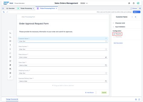 Create And Configure Forms Sap Tutorials