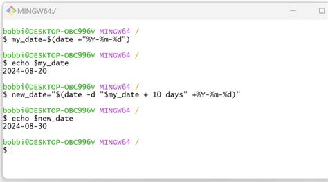 Bash How To Add And Subtract Days From A Date Collecting Wisdom