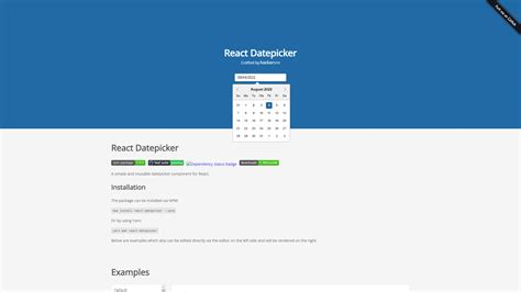 Most Awesome React Datepicker Example 2024 Themeselection