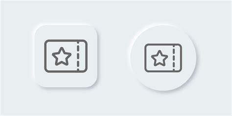 Premium Line Icon In Neomorphic Design Style Vip Member Signs Vector