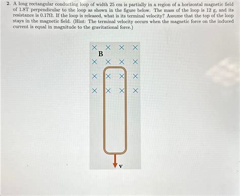 solved a long rectangular conducting loop of width 25cm is