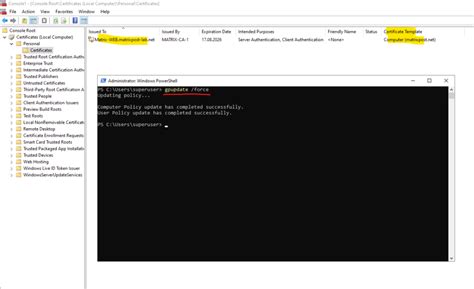 Automatically Enroll Client Computer Certificates By Using A Gpo