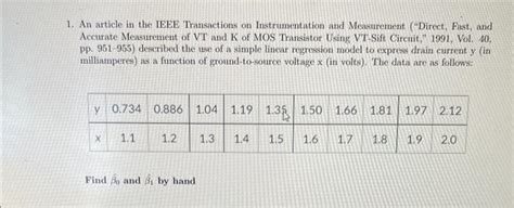 Solved 1 An Article In The IEEE Transactions On Chegg Com