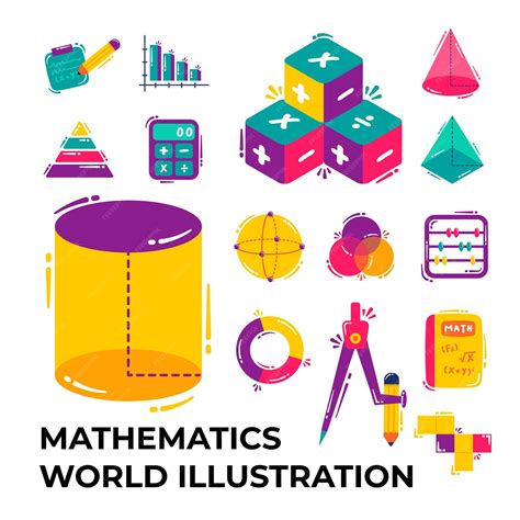 Premium Vector Collection Of Mathematical Illustrations