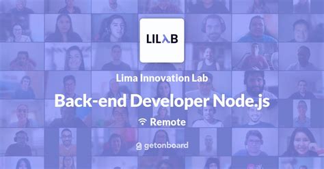 back end developer node js at lilab remote work from home get on