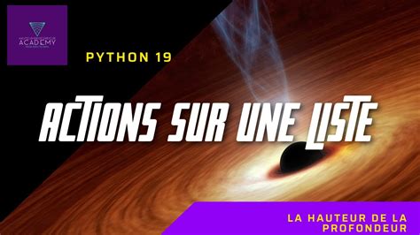 Ajouter Un élément à Une Liste En Python Modifier Et Supprimer Python 19 Youtube