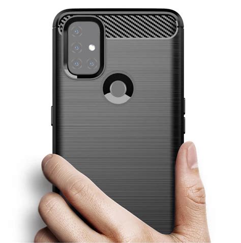 SDTEK Carbon Case For OnePlus Nord N10 5G Phone Cover And Glass Screen Protector