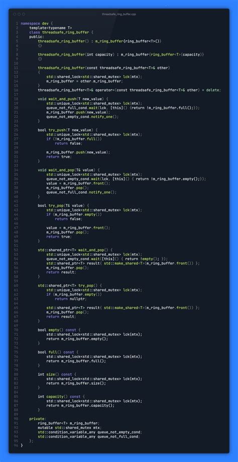 Basic Thread Safe Bounded Ring Buffer 🚀 Implementation Notes