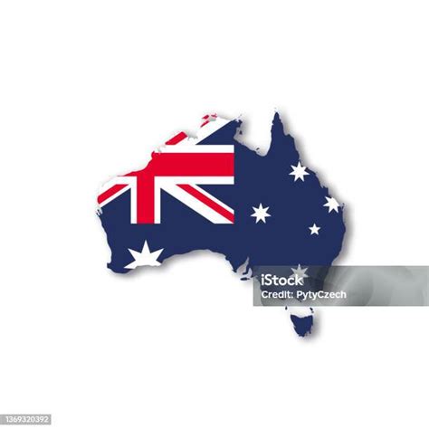 오스트레일리아 흰색 배경에 그림자를 떨어 뜨린 국가 지역의 흰색 3d 실루엣지도 간단한 플랫 벡터 일러스트레이션 3차원 형태에 대한 스톡 벡터 아트 및 기타 이미지 Istock
