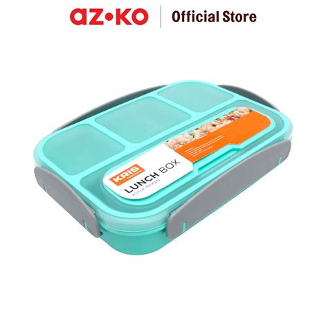Jual Azko Kris 1 Ltr Kotak Makan 4 Sekat Hijau Lunch Box Food Grade