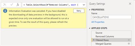 How To Fix PowerBI Query Editor Cannot Modify This Step Because There Are Errors In Previous