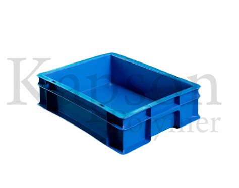 Rectangular Blue Plastic Crates For Use For Store Goods Capacity 10