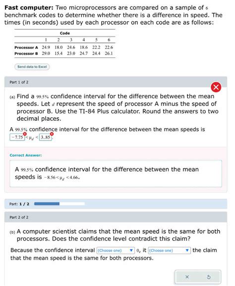 Solved Fast Computer Two Microprocessors Are Compared On A Sample Of