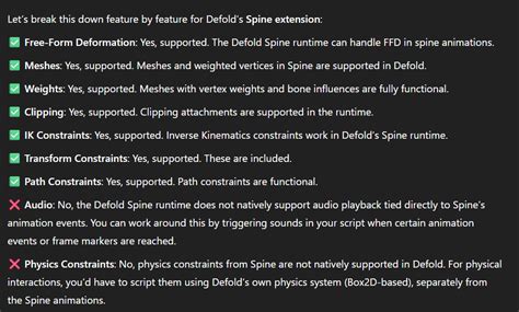 Are There Any Known Limitations To Using Spine Professional With Defold