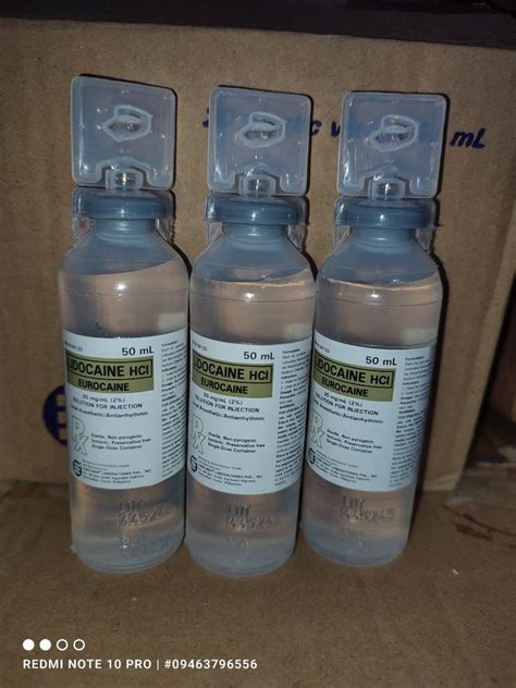 Lidocaine Hci Eurocaine 50ml Health And Nutrition Medical Supplies And Tools On Carousell