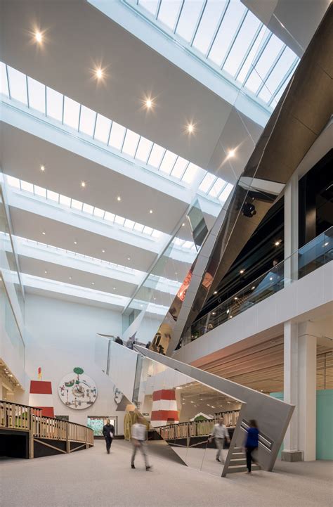 Velux Skylights Illuminate Copper Double Spiral Staircase In CEBRA S Experimentarium