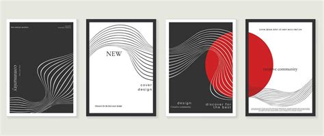 Abstract Art Background Vector Minimalist Modern Contour Drawing Contemporary Abstract Line