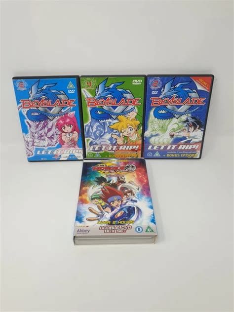 Beyblade Let It Rip Dvd Vol 2 4 6 Metal Fusion Vol 1 And 2 Bundle