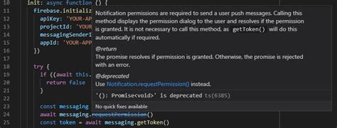 Exampleswith Firebase Cloud Messaging Replace Deprecated Method · Issue 19079 · Vercelnext