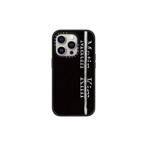 케이스티파이 X 마뗑킴 아이폰 블랙 로고 맥세이프 임팩트 케이스 매트 블랙 Casetify Kream